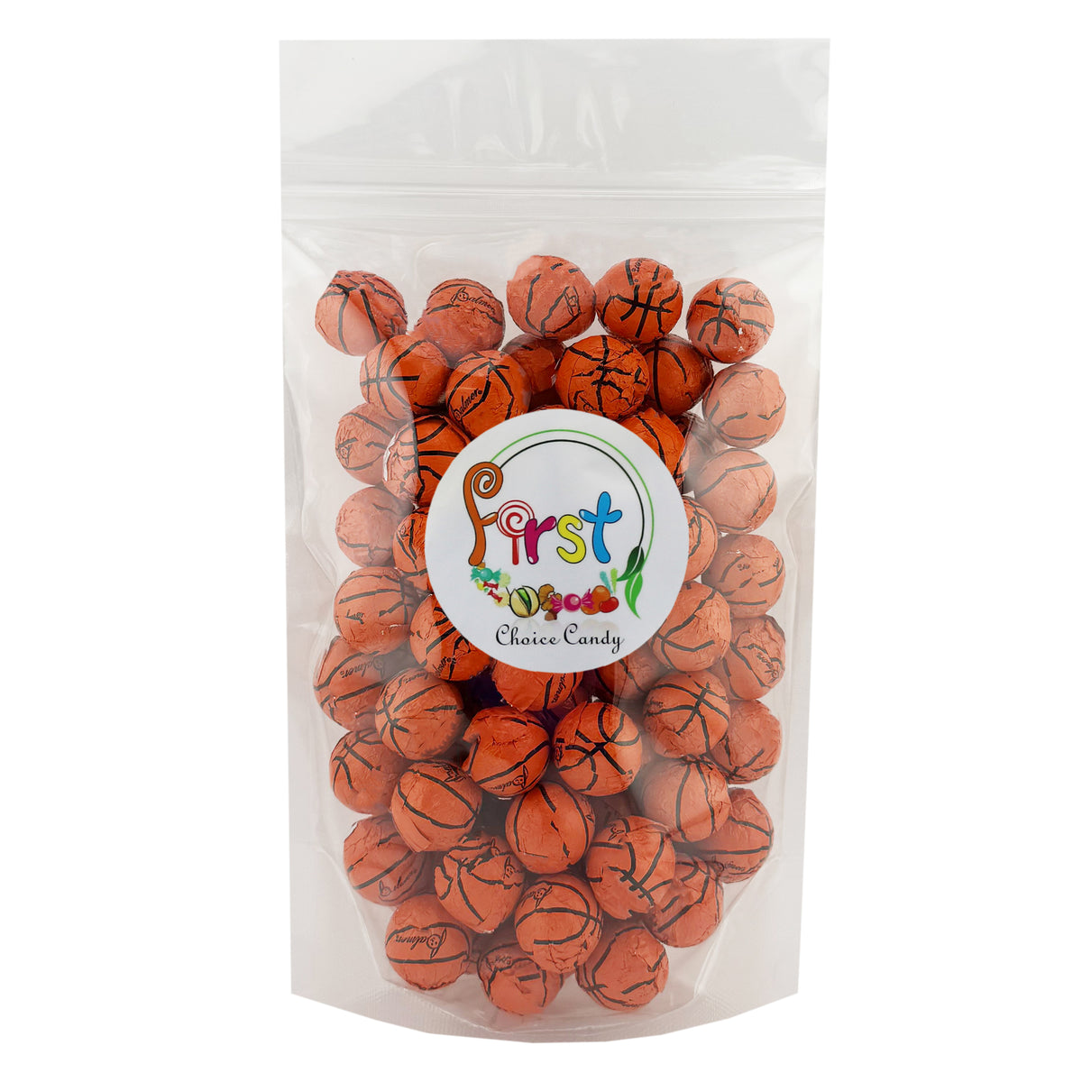 BASKETBALL MILK CHOCOLATE FOIL WRAPPED BALLS – fccandy