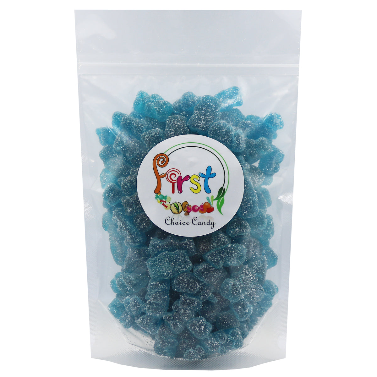 SOUR BLUE RASPBERRY WACKY FUN GUMMY BEARS – fccandy