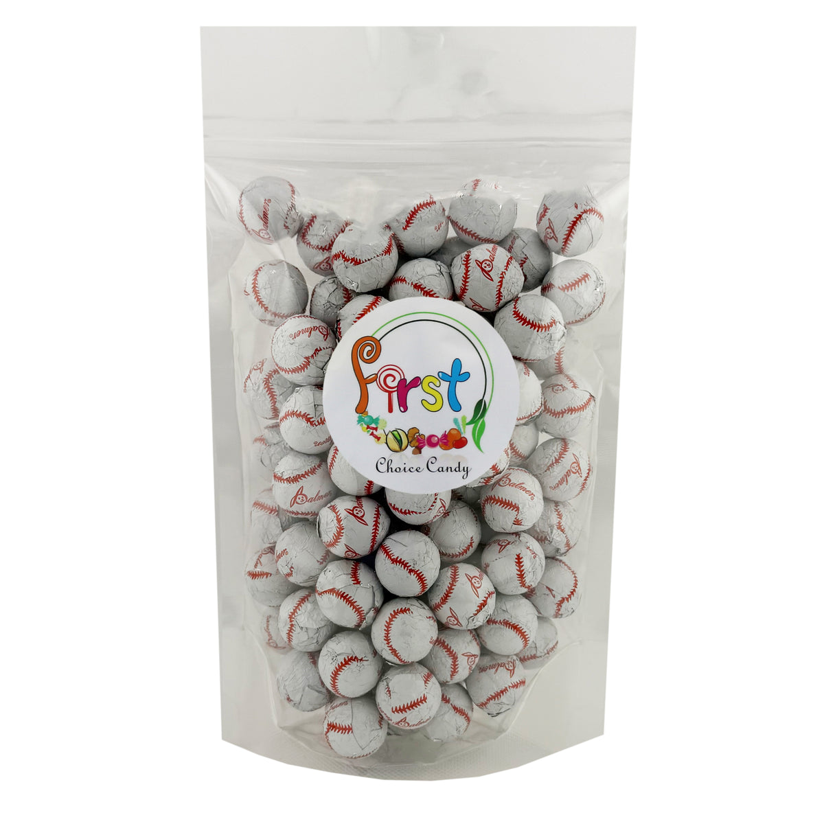 BASEBALL MILK CHOCOLATE FOIL WRAPPED BALLS – fccandy