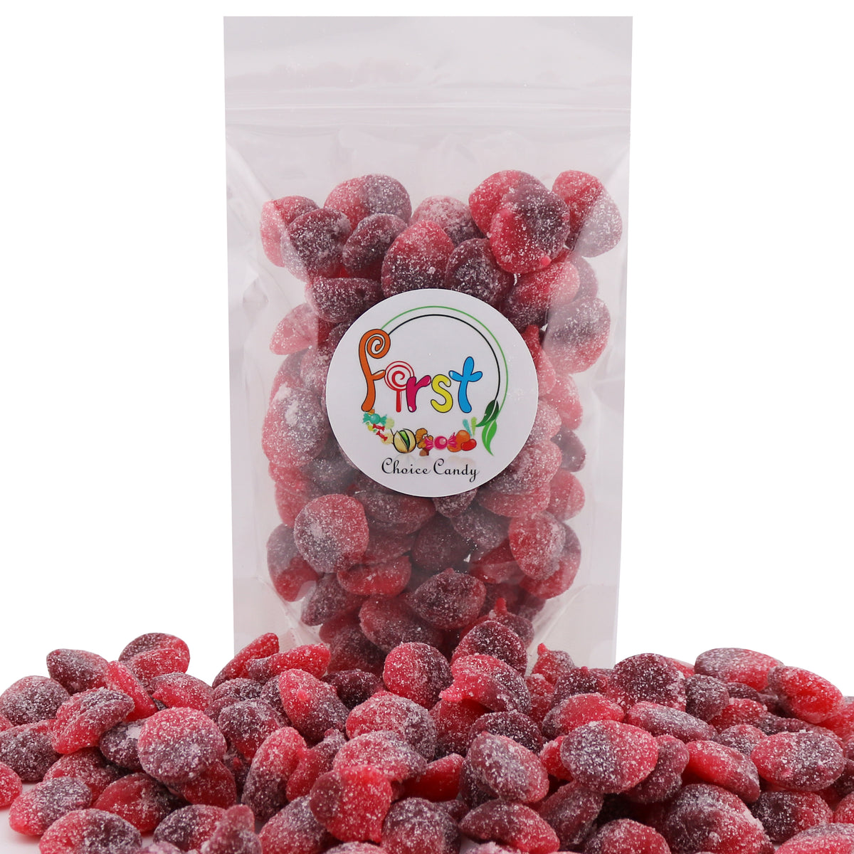 SOUR CHERRY BERRIES MINI GUMMY DROPS – fccandy
