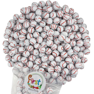 BASEBALL MILK CHOCOLATE FOIL WRAPPED BALLS – fccandy