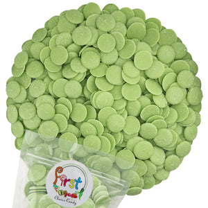 LIGHT GREEN COLOR CHOCOLATE MELTING WAFERS – fccandy
