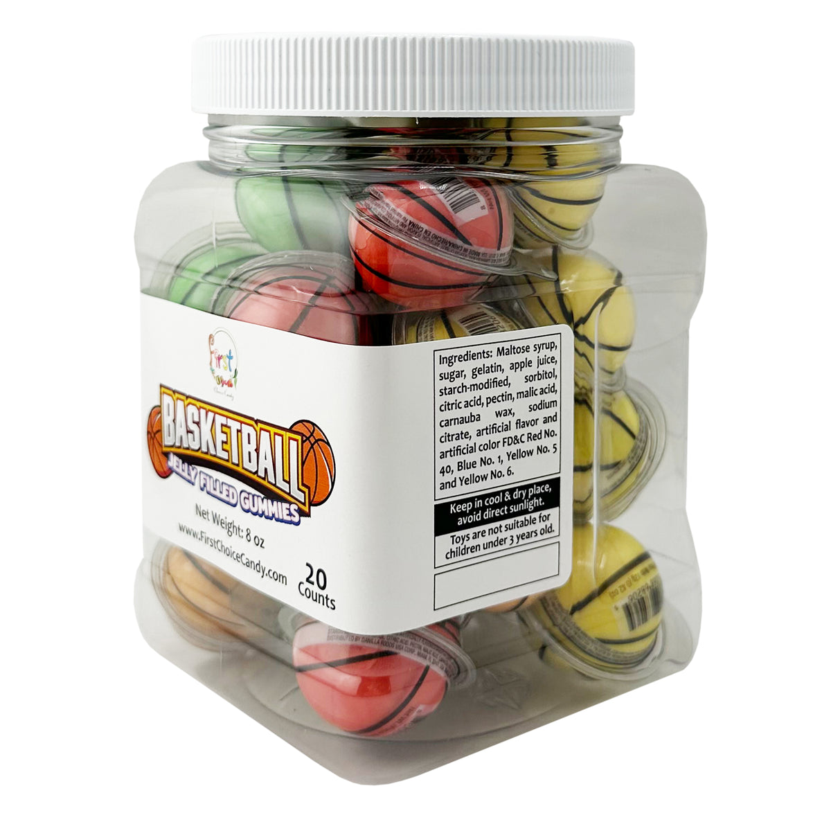 BASKETBALL BALL JELLY FILLED GUMMIES 20 PIECES – fccandy