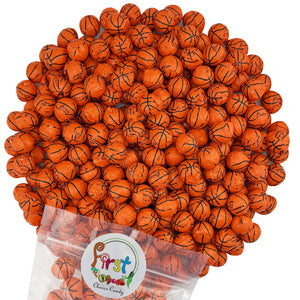 BASKETBALL MILK CHOCOLATE FOIL WRAPPED BALLS – fccandy