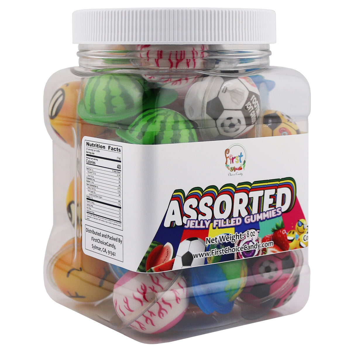 ASSORTED JELLY FILLED GUMMIES 20 PIECES – fccandy