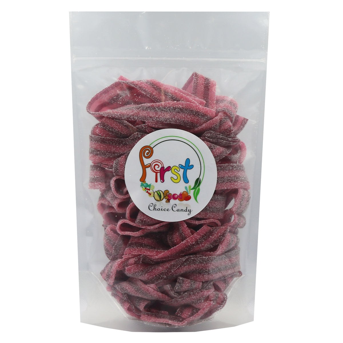 RASPBERRY CHERRY SOUR GUMMY BELTS – fccandy