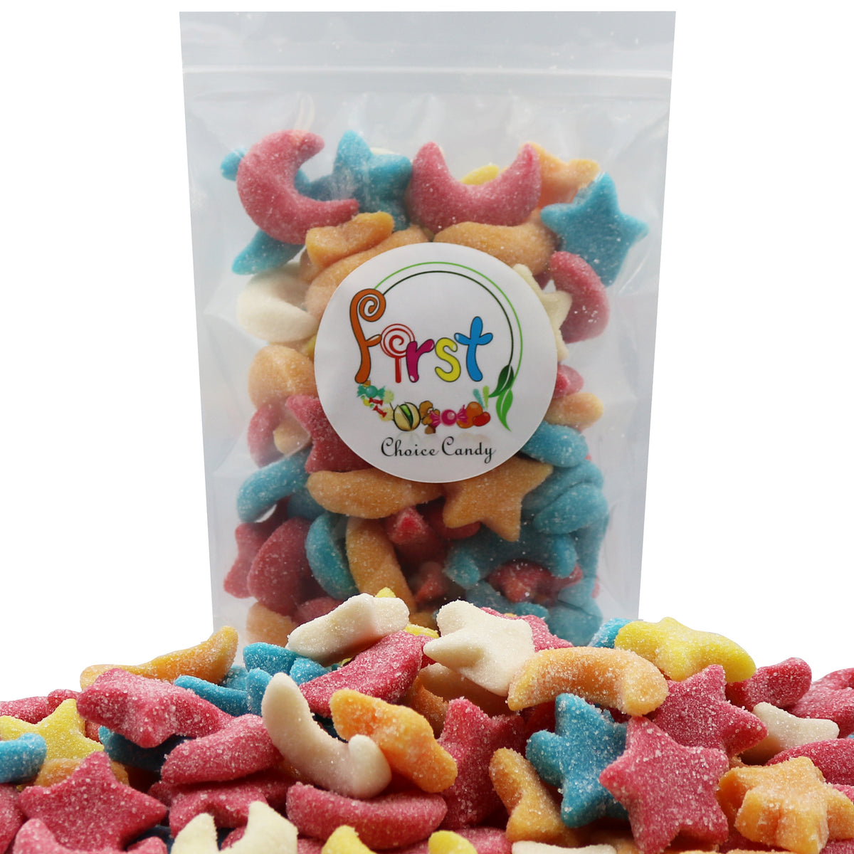 GLITTERY SOUR STARS & MOONS GUMMY – fccandy